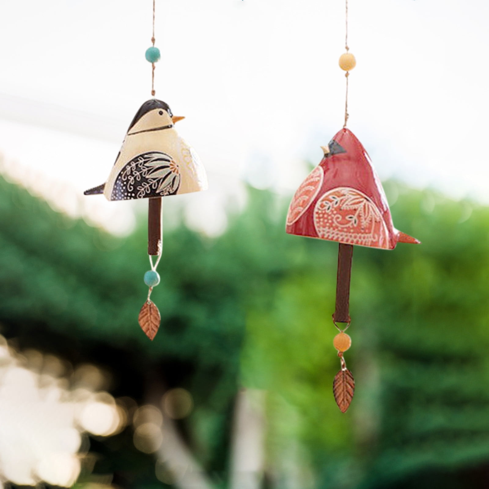 LQPWZU Cute Resin Bird Wind Chimes for Outside and Indoor, Memorial ...
