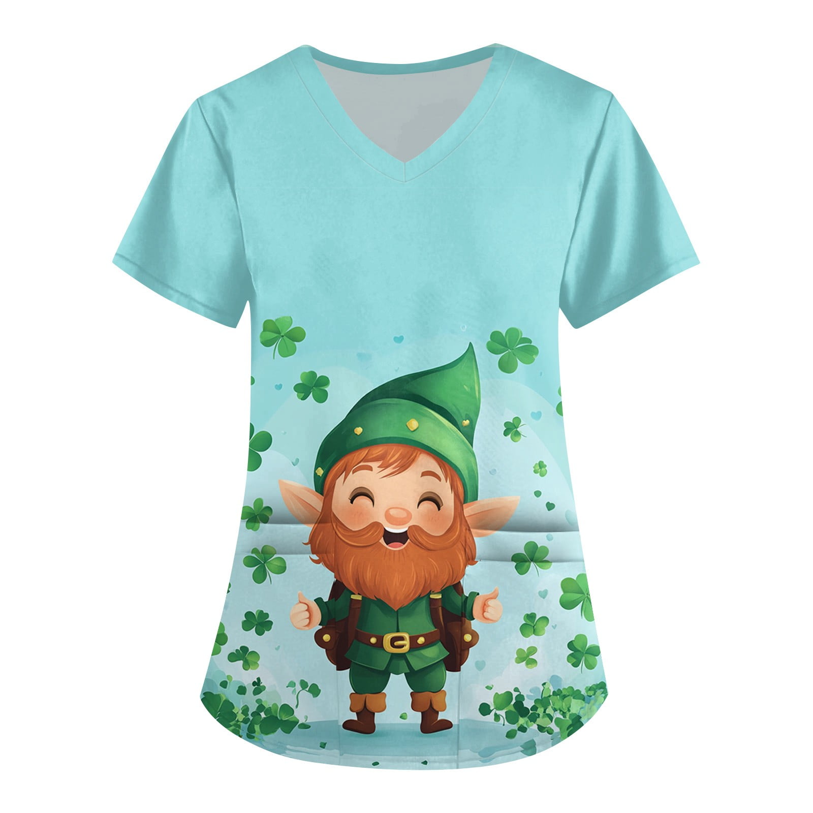 BDPORKAS Green Nursing Uniform for Women St. Patrick's Day Scrubs ...