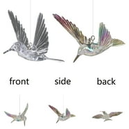 Ikohbadg Hanging Ornament, 2 Pack Hummingbird Stained Glass Birds ...