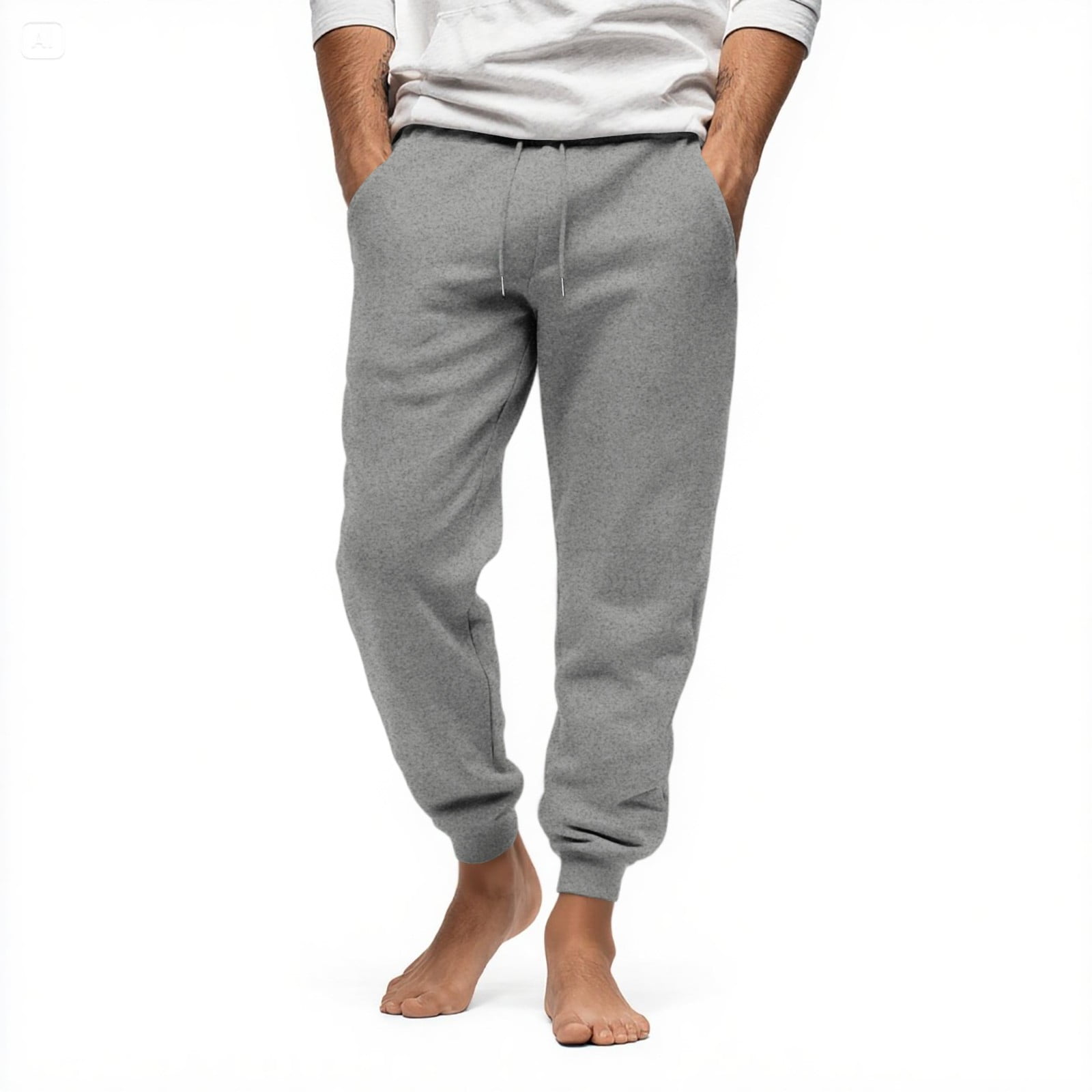 BDPORKAS Men's Cotton Sweatpants with Pockets Drawstring Joggers ...