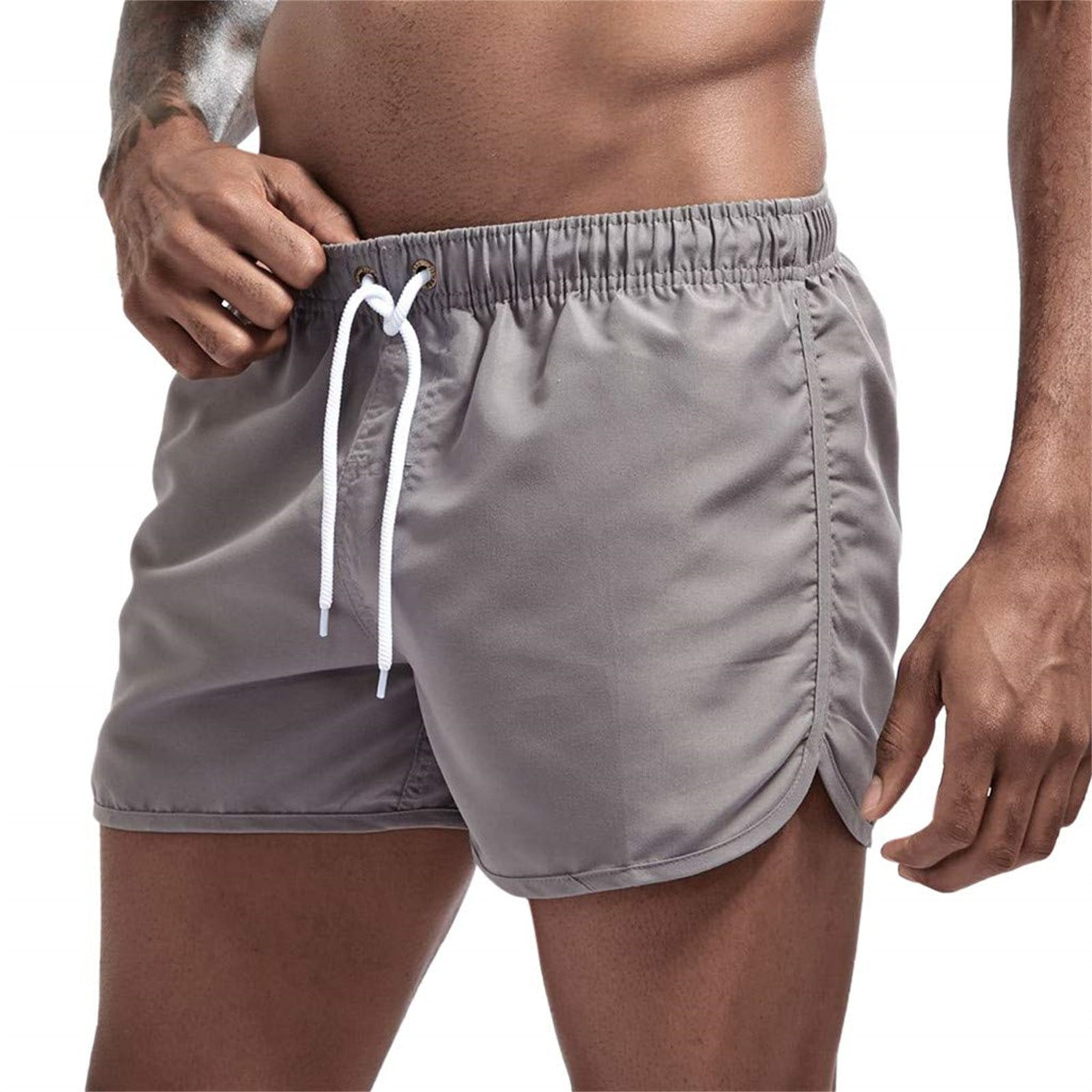 BDPORKAS Mens Swim Trunks with Mesh Lining Drawstring Beach Shorts for ...