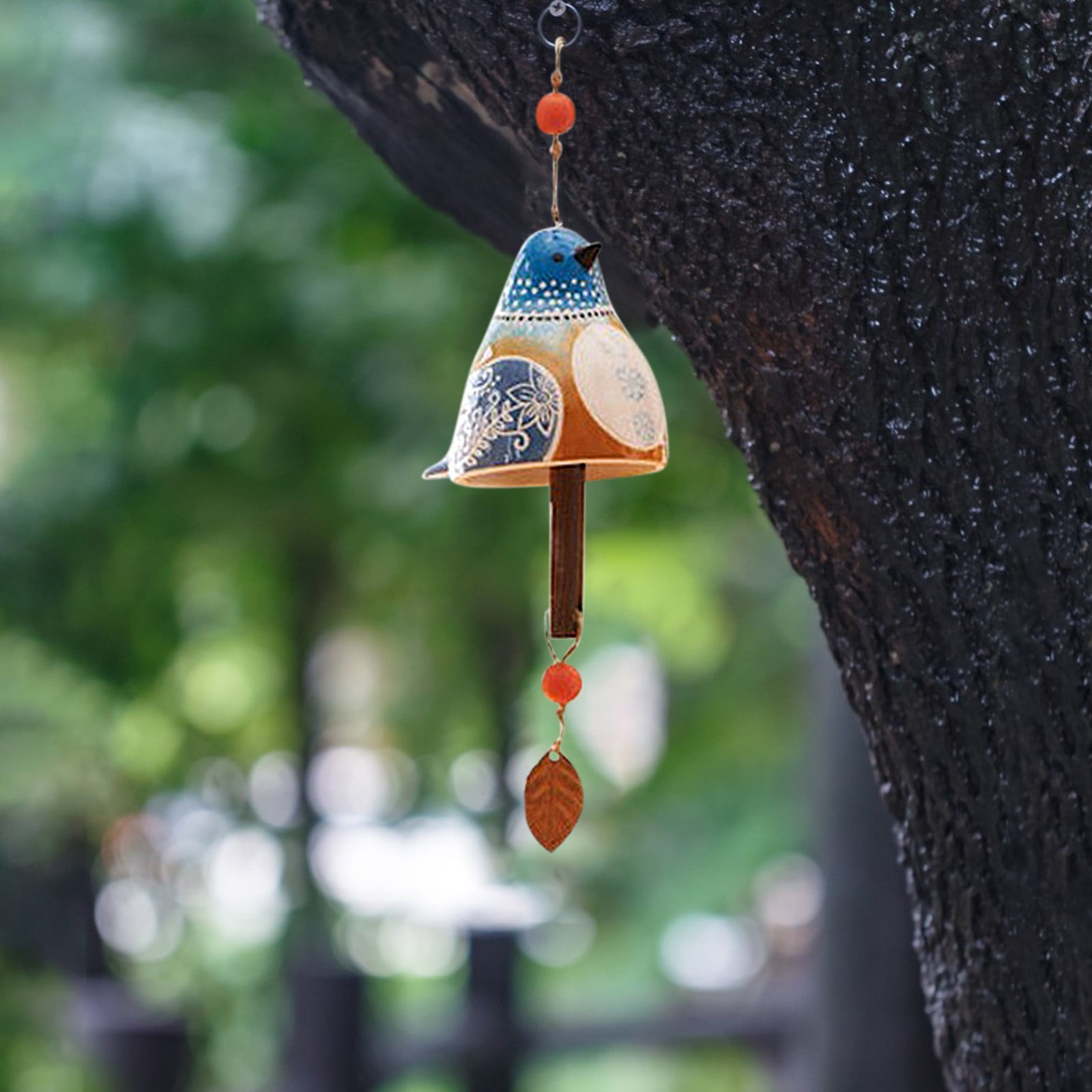 LQPWZU Resin Bird Song Wind Chimes, Handmade Hanging Windchimes Window ...
