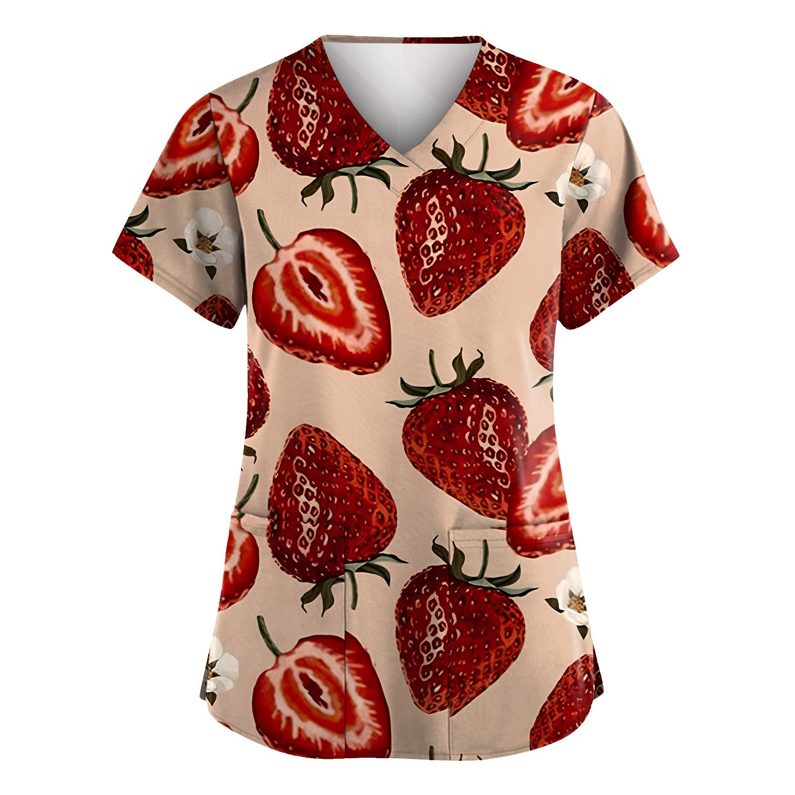 BDPORKAS Valentine's Day Scrubs for Women Working Uniform Workwear Love ...