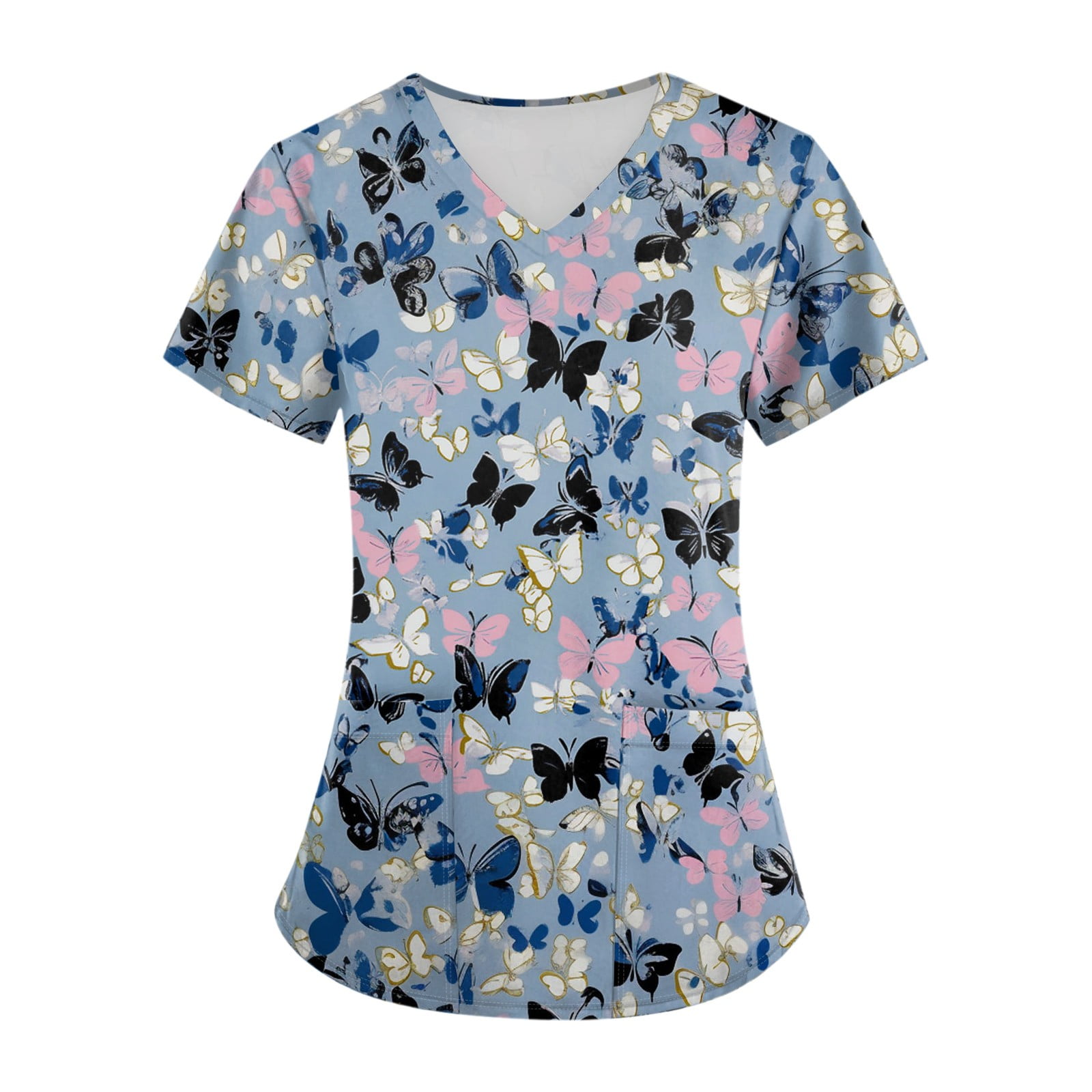BDPORKAS Women Scrubs Characters Cartoon Cute Nurse Uniforms ...