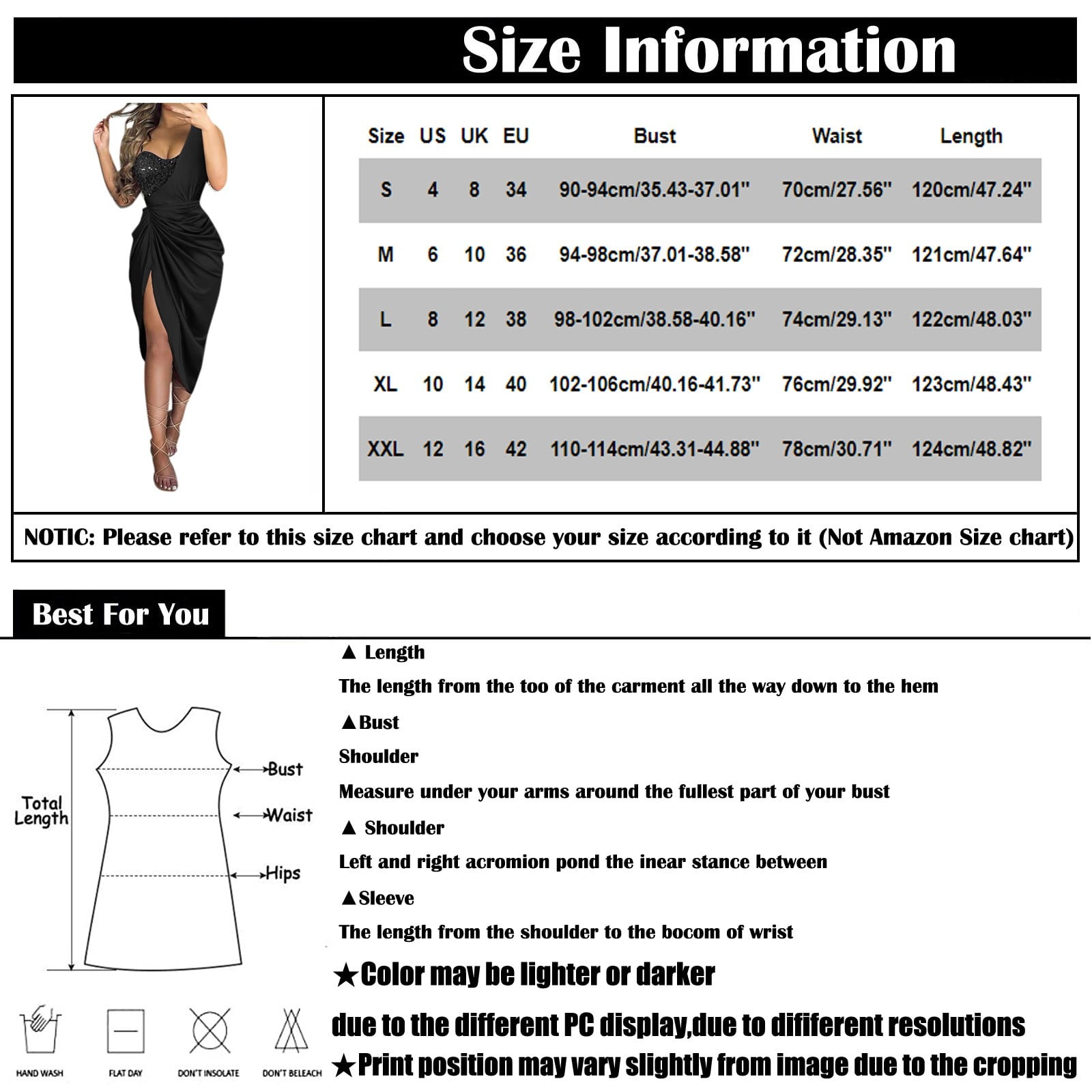 BDPORKAS Women's One Shoulder High Split Cocktail Wedding Party Maxi ...