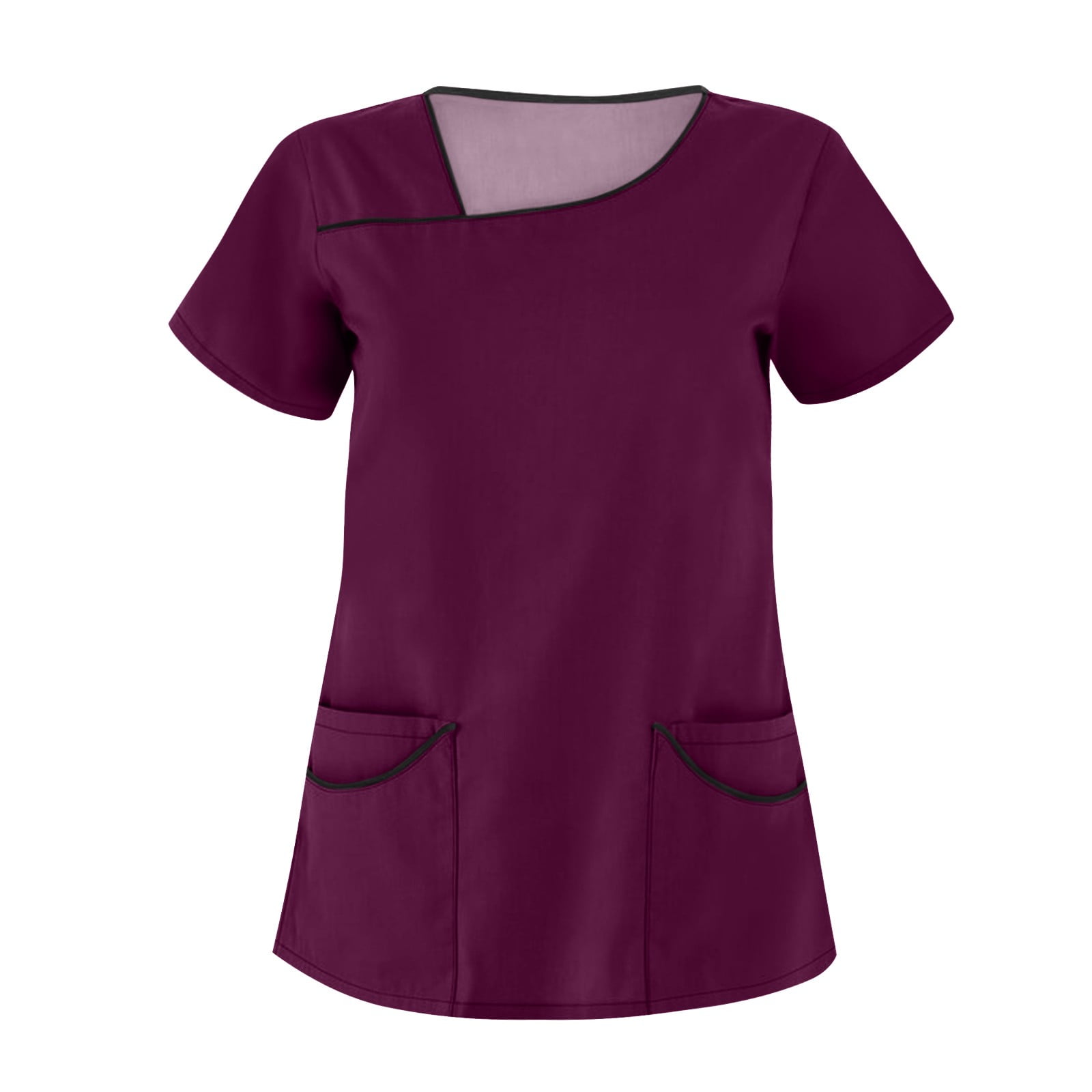 Customer reviews for BDPORKAS Womens Scrub Tops Dark Purple Short ...