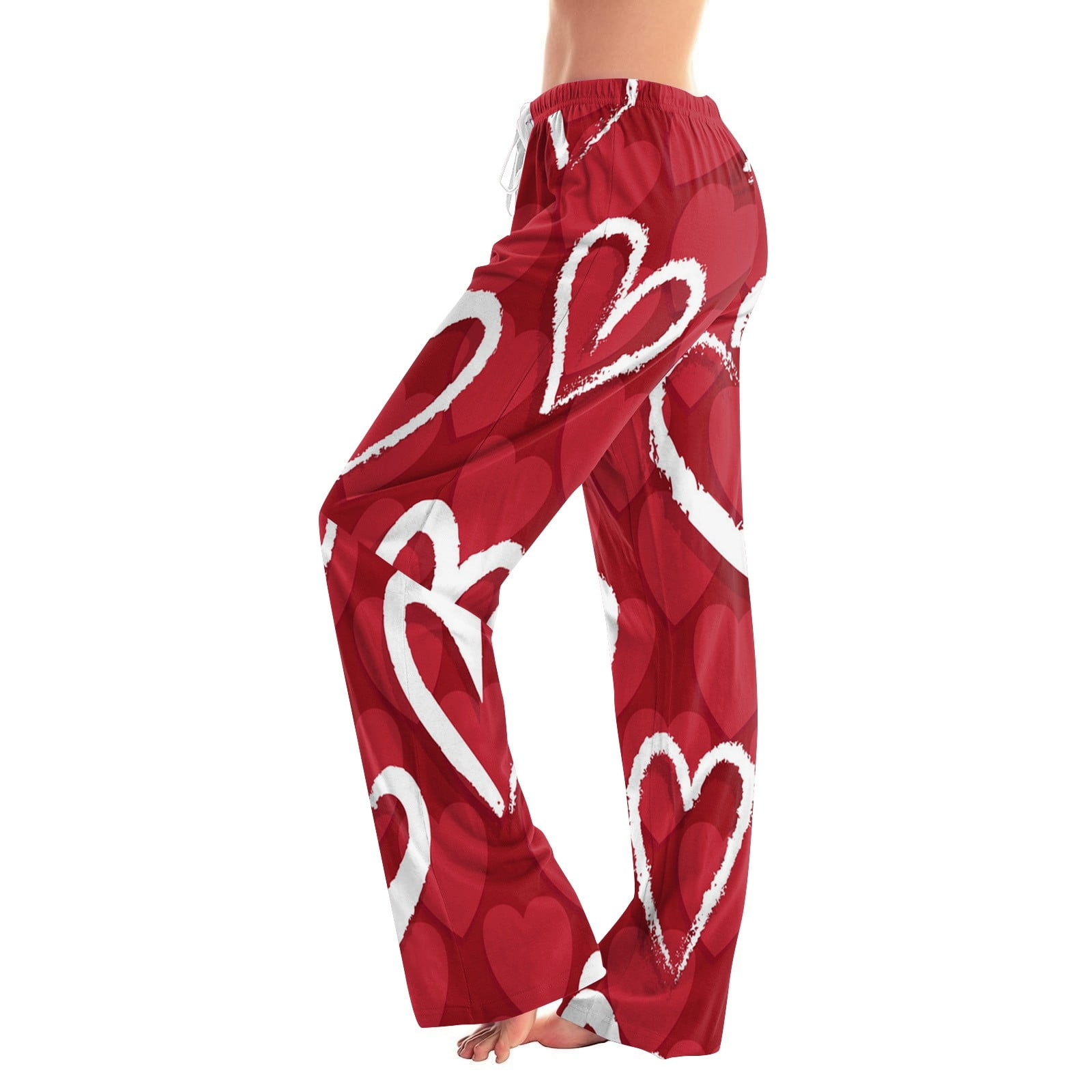 BDPORKAS Womens Valentines Day Pj Pants Soft Lounge Pajama Pants ...