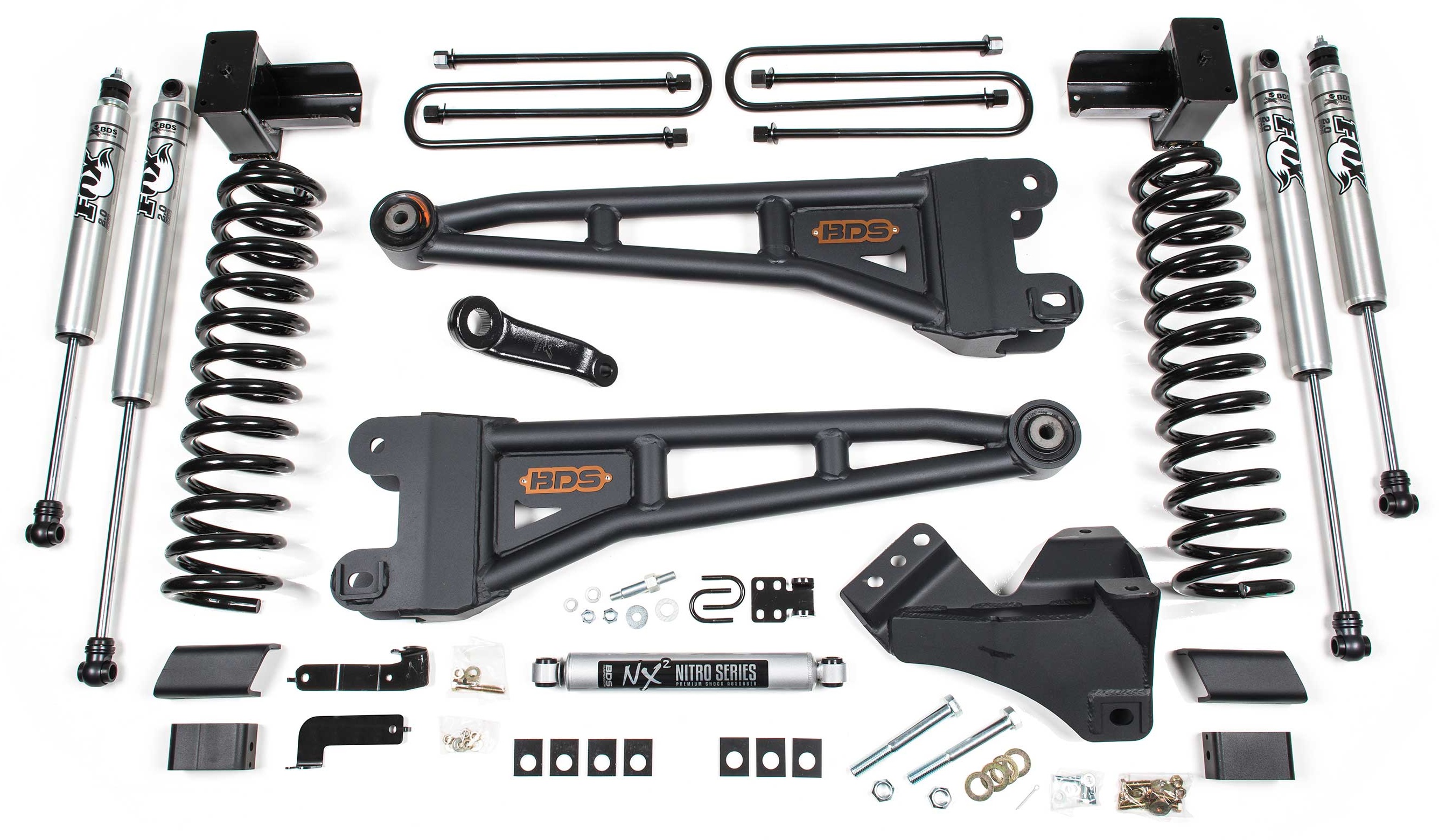 BDS 4" Radius Arm Lift Kit,Fox Shocks,17-19 F250/F350 Super Duty,Diesel ...
