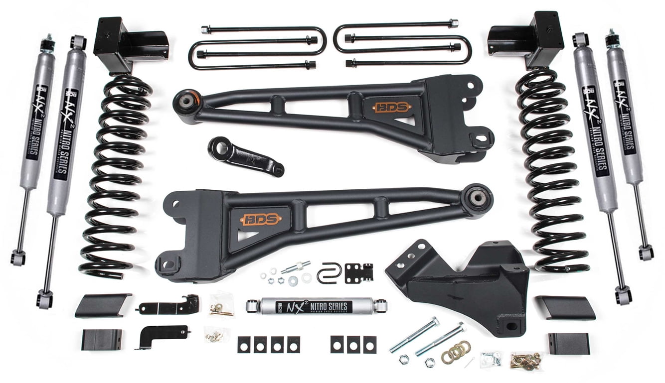 BDS 4" Radius Arm Lift Kit,NX2 Shocks,17-19 F250/F350 Super Duty,Diesel ...