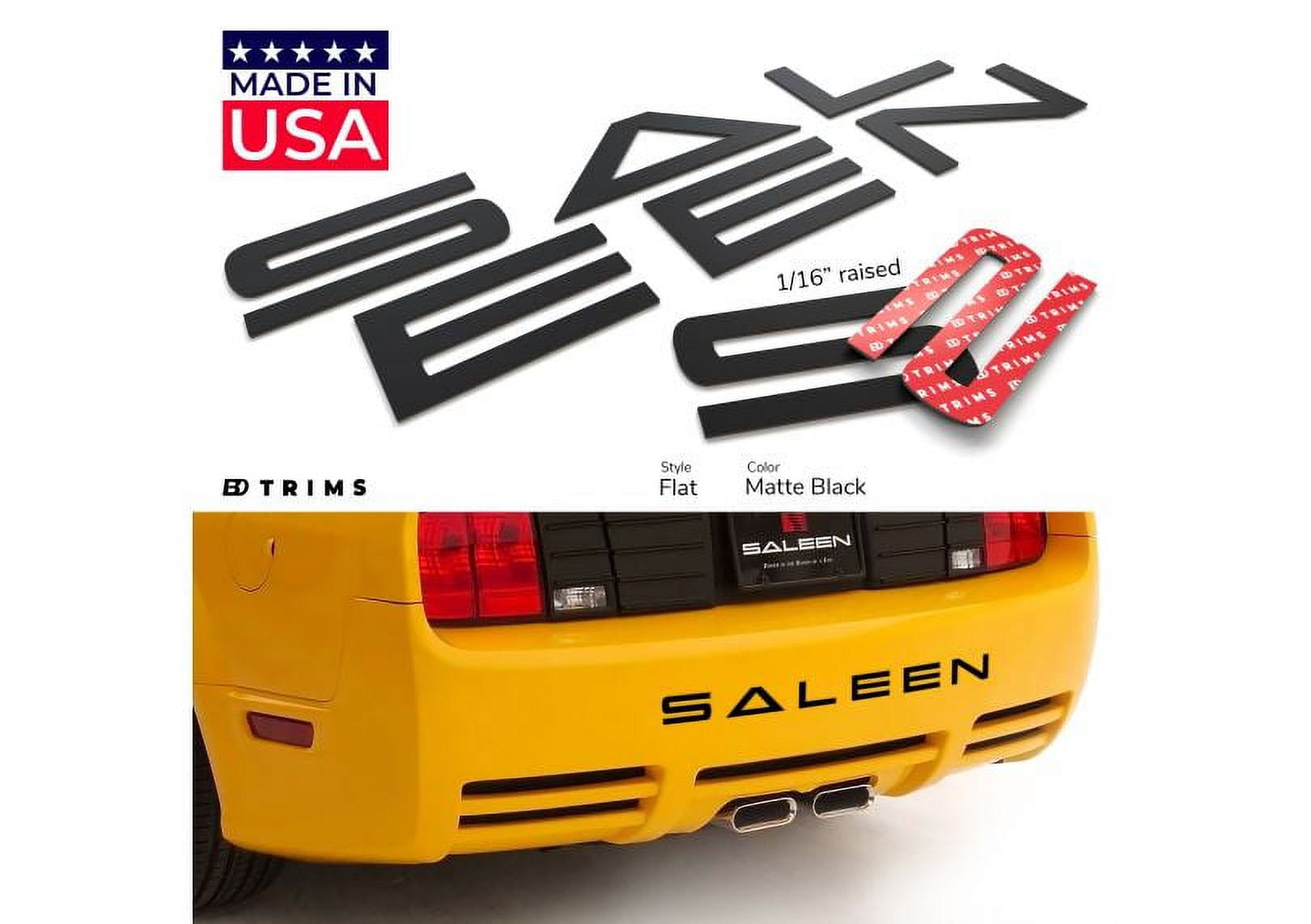 BDTrims | Bumper Plastic Letters Inserts fits 2005-2009 Saleen Models ...