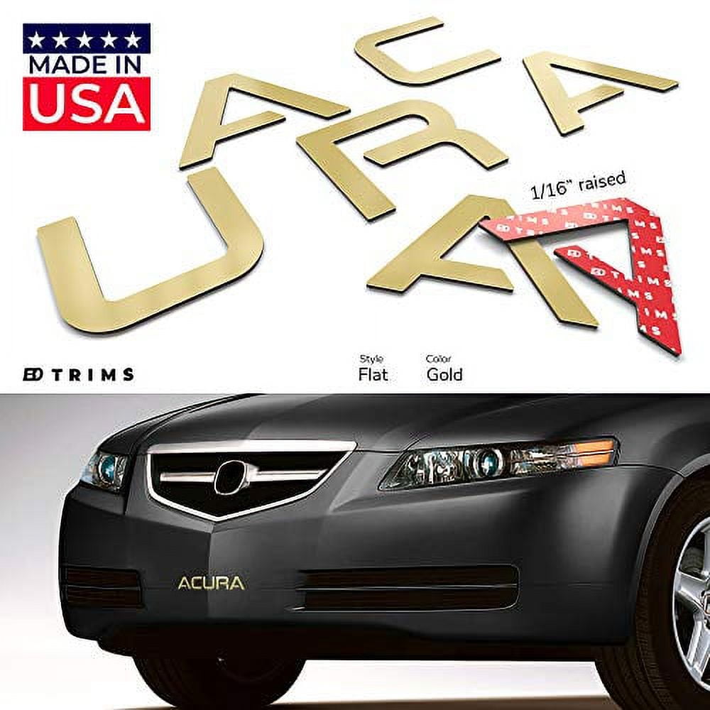 BDTrims Bumper Raised Letters Compatible with Acura TL 2004-2008 Front ...