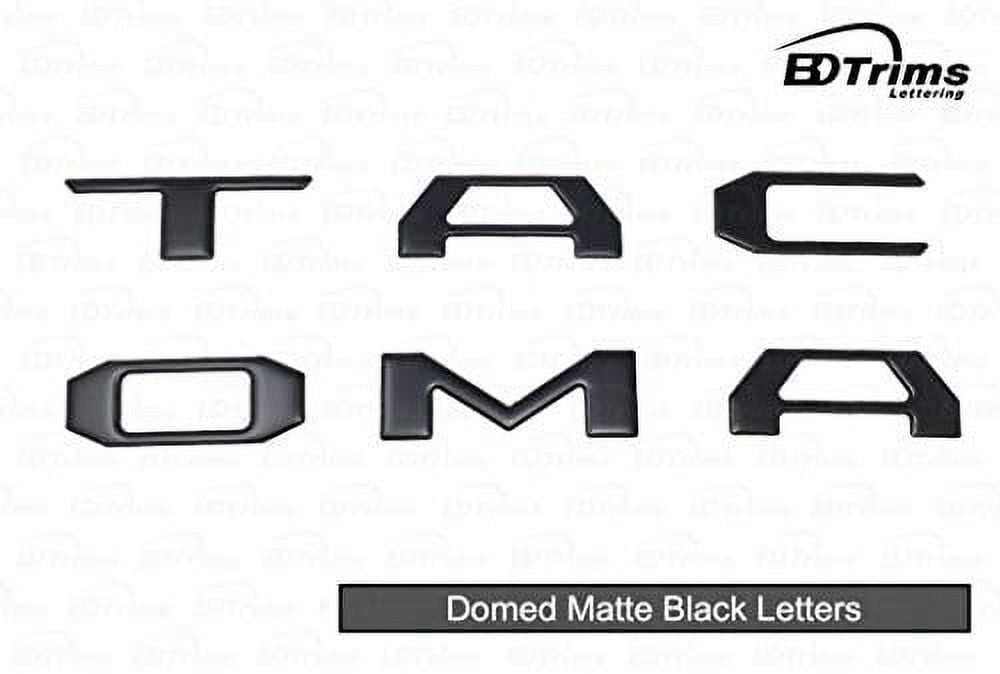 BDTrims | Domed Tailgate Letters Inserts fits 2016-2019 Tacoma Models ...