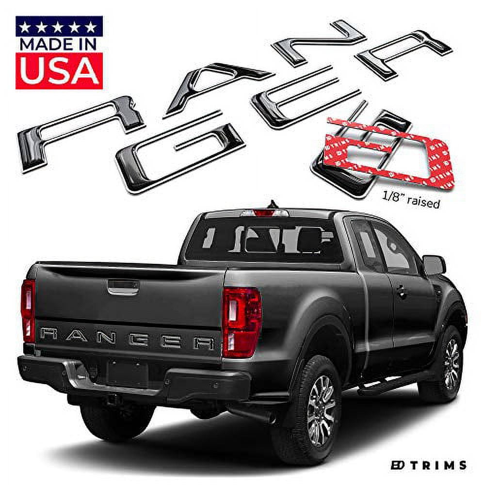 BDTrims Tailgate 3D Domed Raised Letters Compatible with 2019-2024 ...