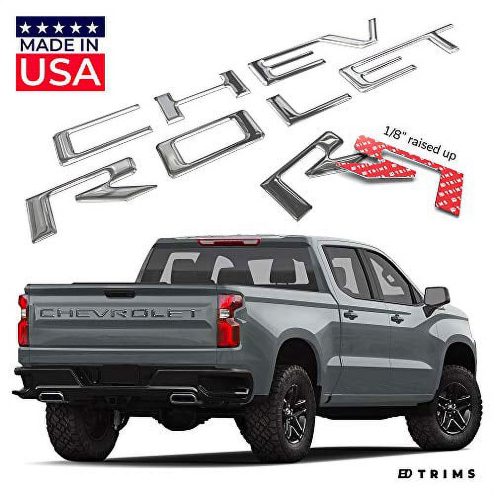 BDTrims Tailgate 3D Domed Raised Letters Compatible with 2019-2024 ...