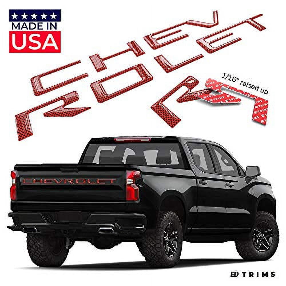 BDTrims Tailgate 3D Domed Raised Letters Compatible with 2019-2024 ...