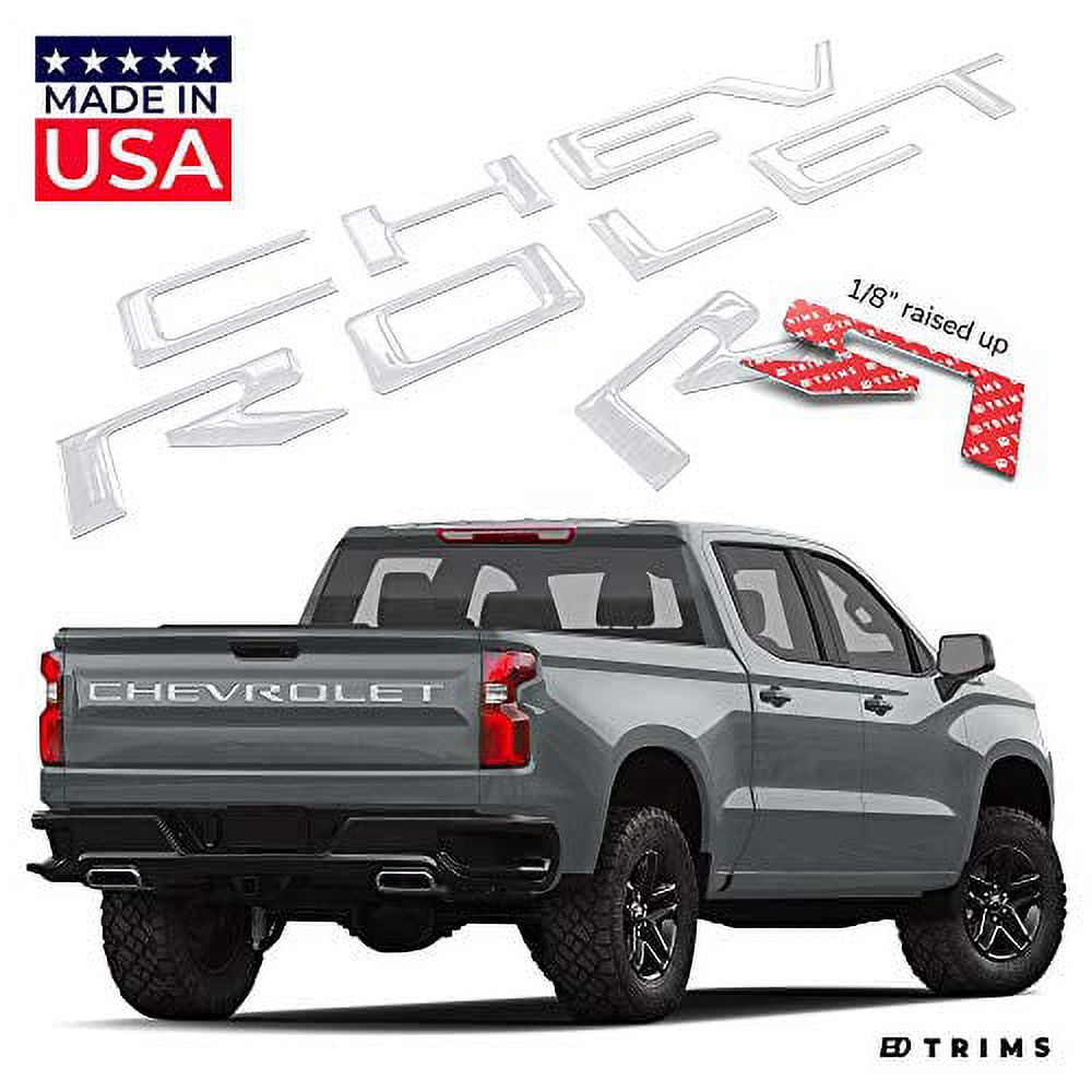 BDTrims Tailgate 3D Domed Raised Letters Compatible with 2019-2024 ...