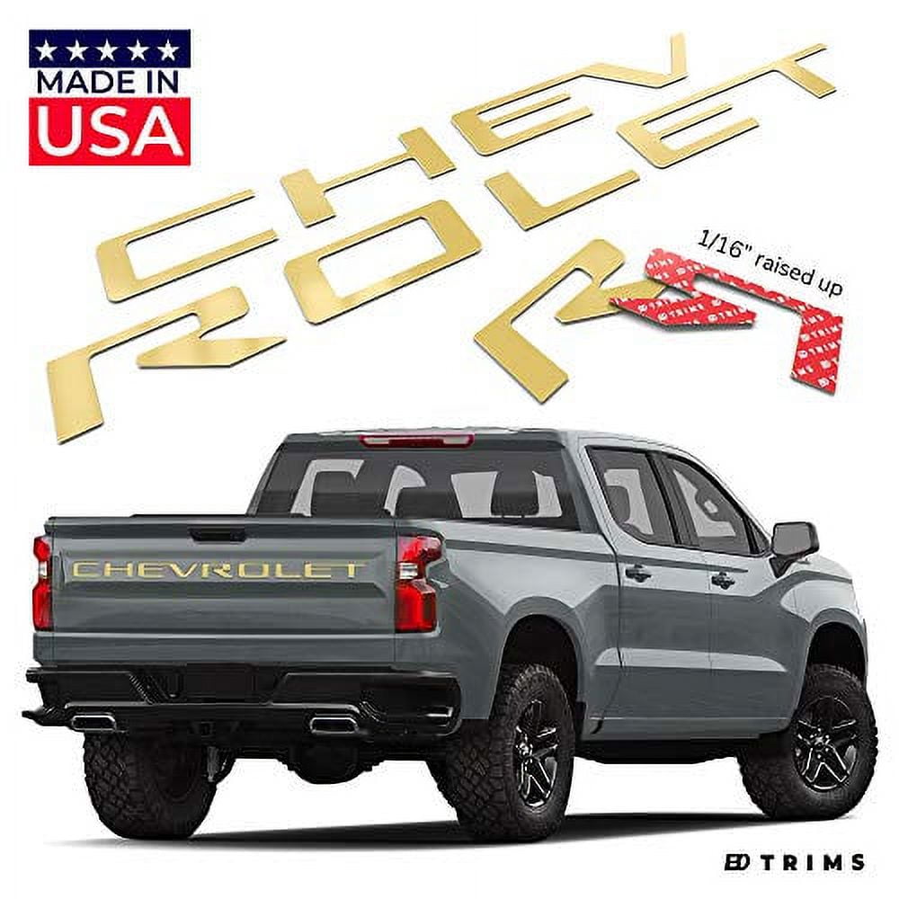 BDTrims Tailgate Raised Letters Compatible with 2019-2024 Silverado ...
