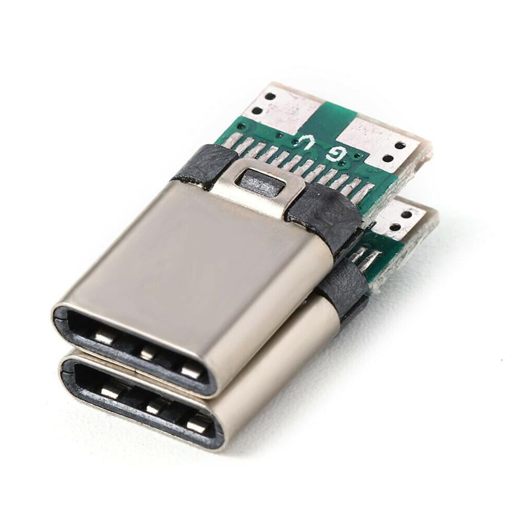 BE 6x USB 3.1 Type C Male DIY Solder Cable Plug Connector Attached PC ...