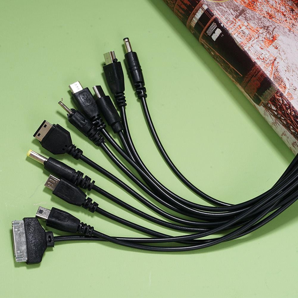 BE Black Portable USB 10 in 1 Charge Cables Multi Charger D4Y4 ...