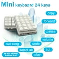 BE Black shaft 24-key Keypad Mechanical Keyboard Custom Shortcut Programmable Fr I2 M1C9 ...