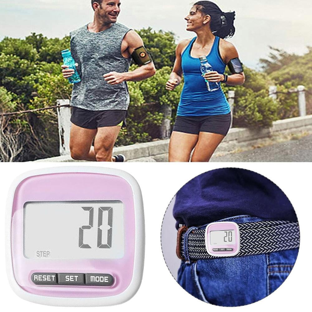 BE Digital Pedometer For Walking Step Counter with Clip Large For Elderly O9V7 - Walmart.com