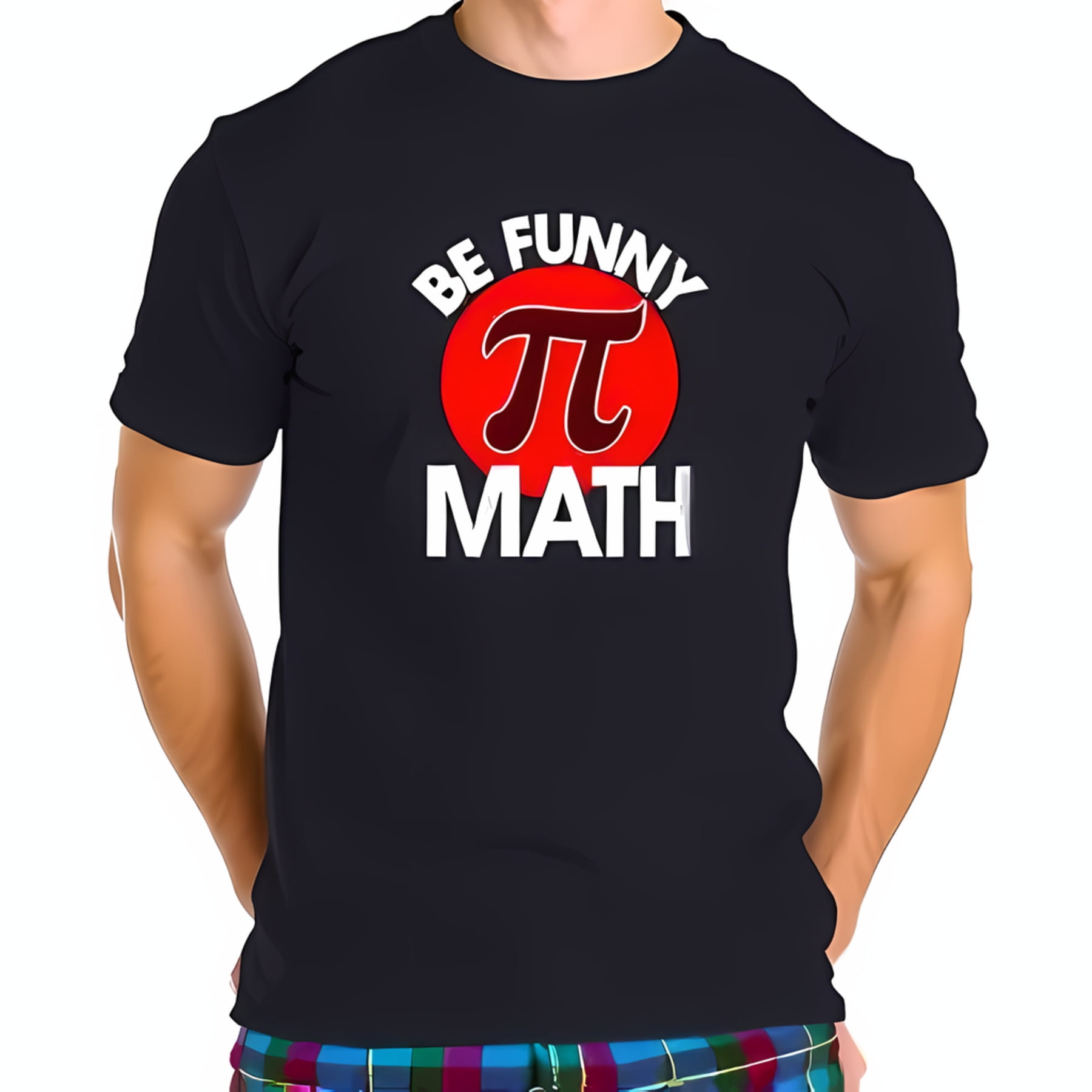 BE FUNNY Math T-Shirt - Casual Cotton Short Sleeve Tee with Playful Red ...