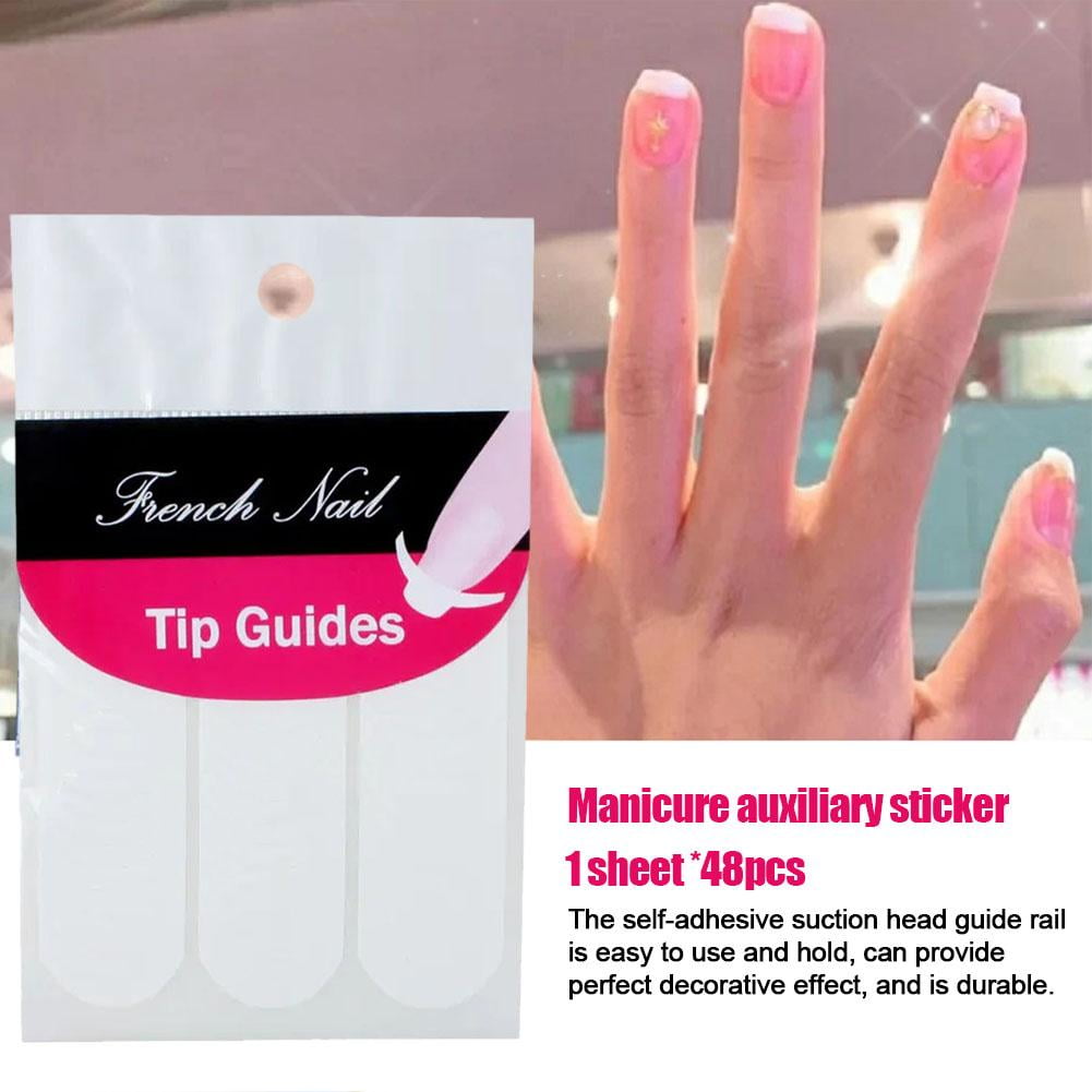 BE French Manicure Nail Art Tips Form Guide Sticker Polish DIY Stencil ...