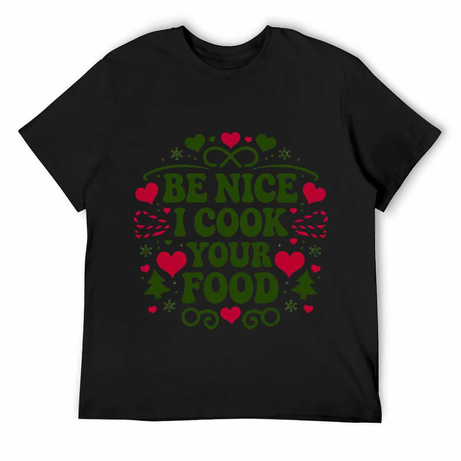 BE NICE I COOK YOUR FOOD Women Casual Summer Funny Short Sleeve Round ...