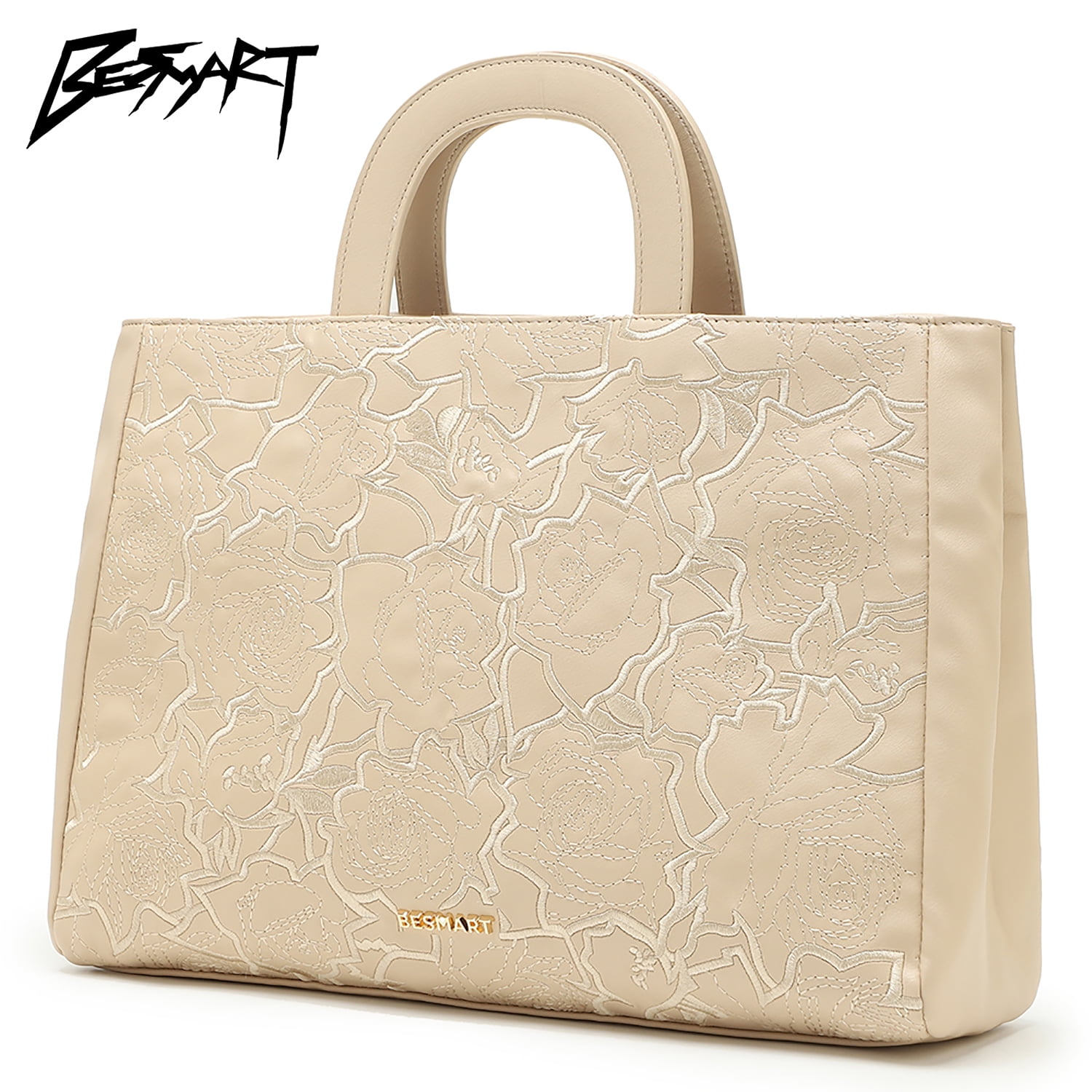 BE SMART Elegant PU Tote Bag for Women, Shopping Handbag with Exquisite ...