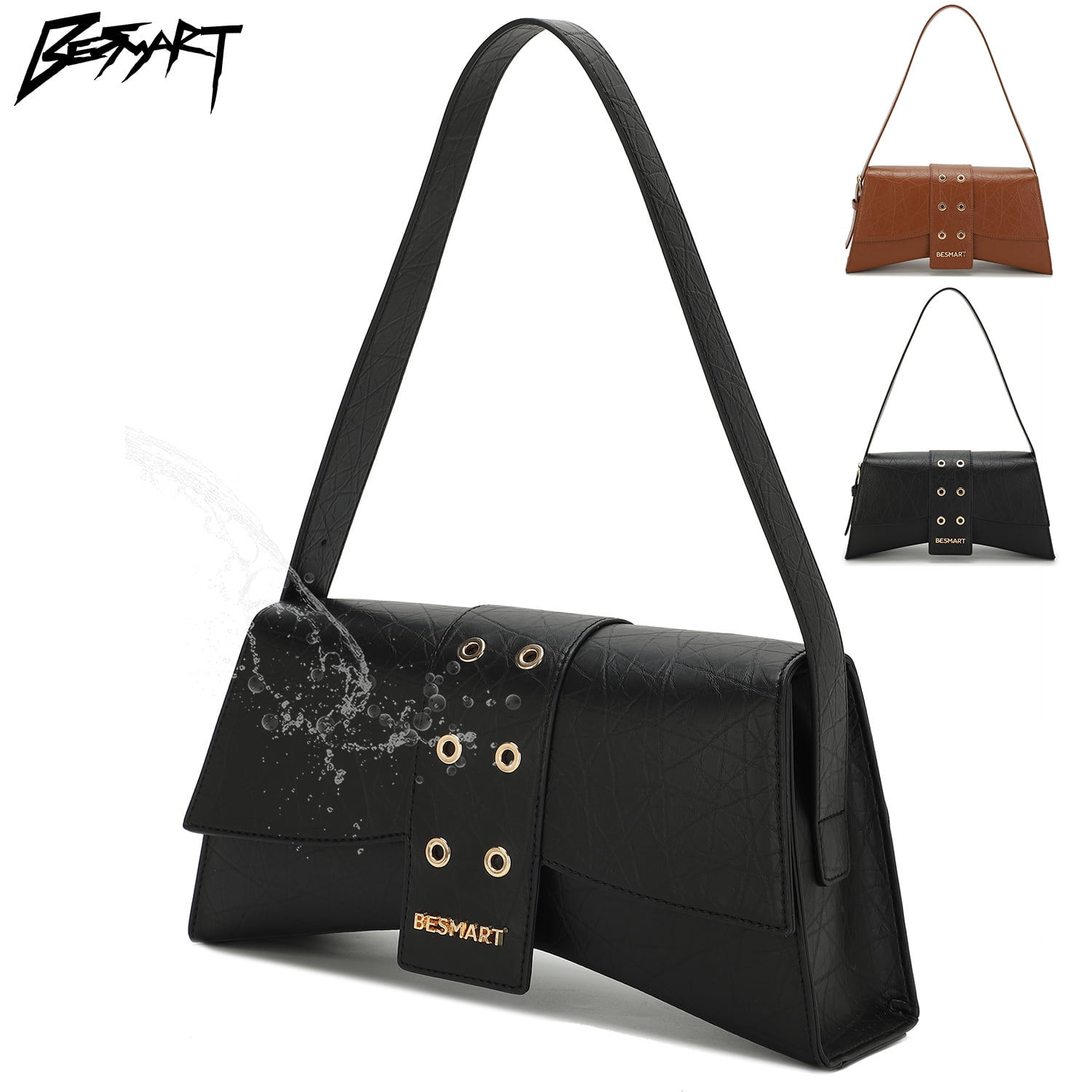 BE SMART Shoulder Bag, Stylish Sling Purse for Women with Rivet Design ...