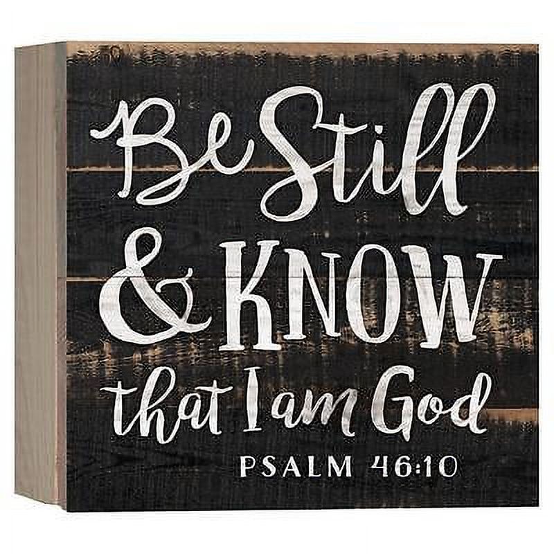 Wood Box Sign 5x5 Inch Christian Decor Box Sign Tabletop Decor Wooden ...