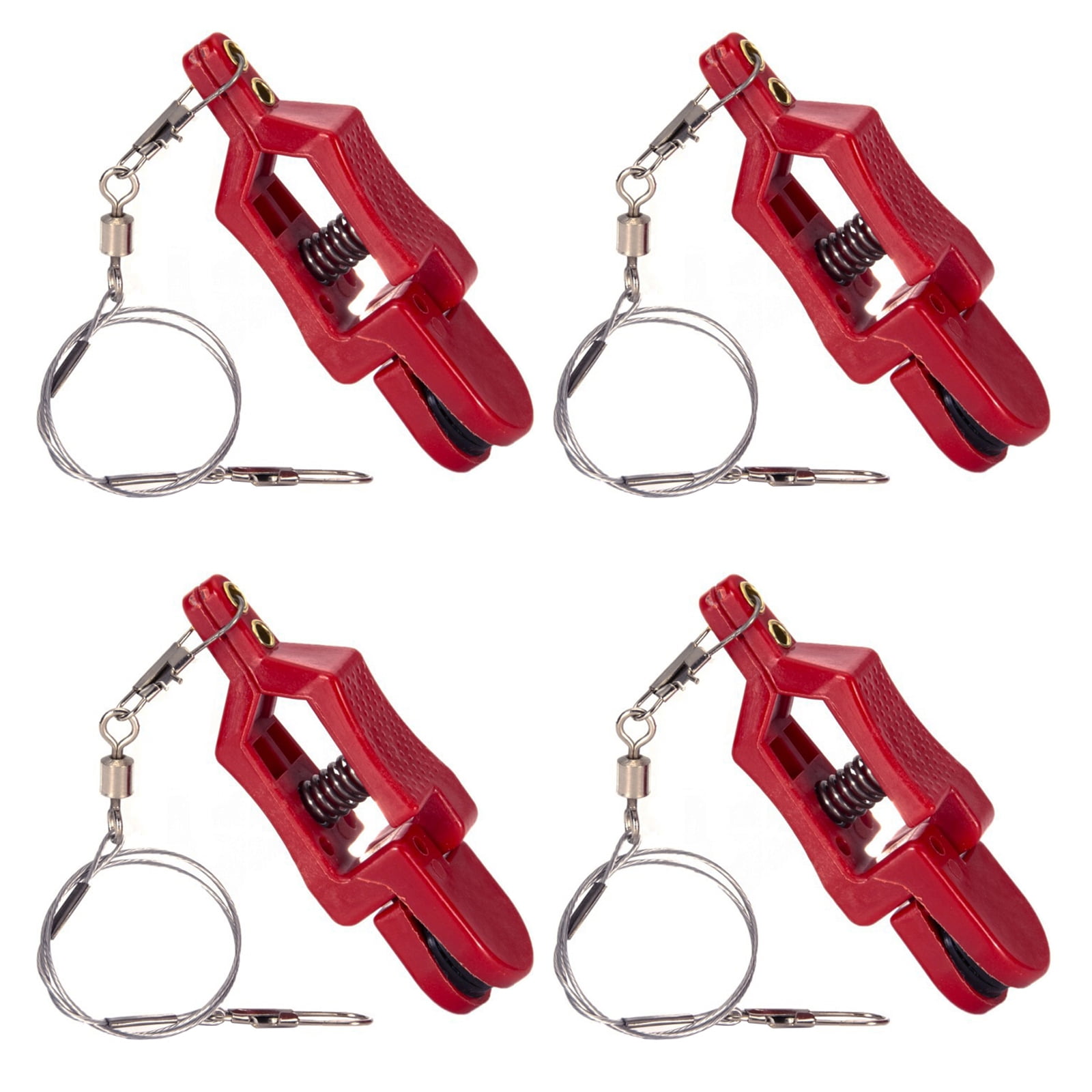 BE-TOOL 1/2/4PCS Fishing Weights Clip with Steel Wire Stainless Steel ...