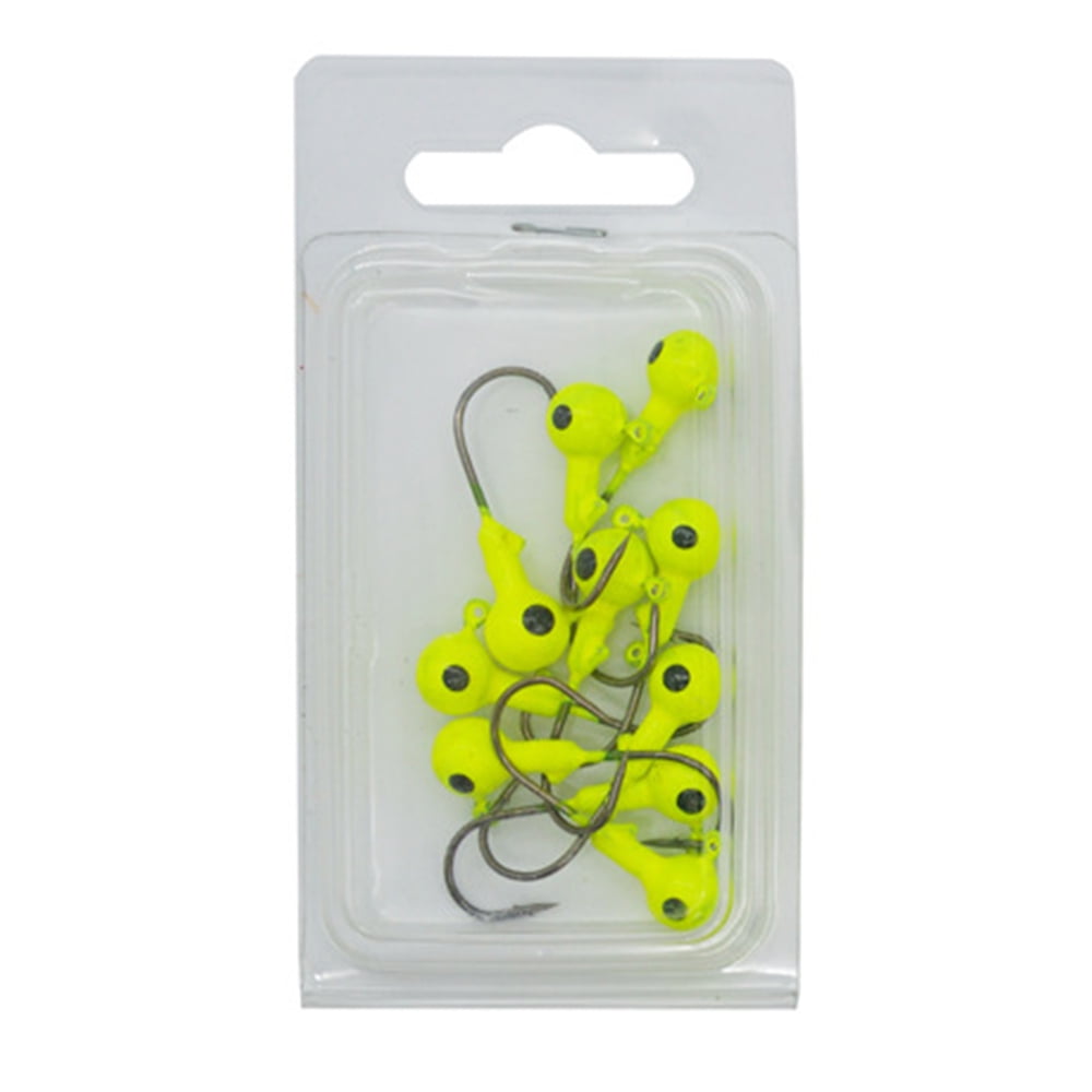 BE-TOOL 10PCS Nonlead Fishing Lure Hooks Fish Head Shape Fishing Lures ...