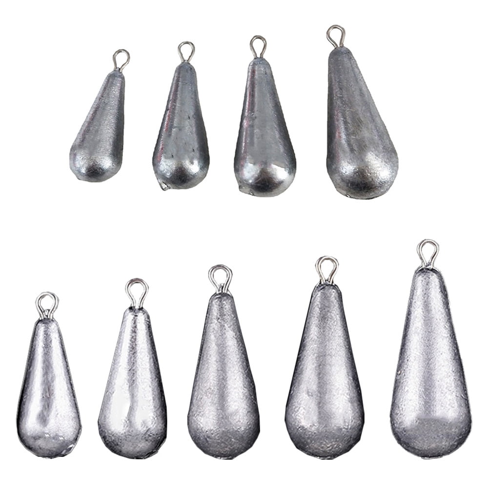 BE-TOOL 10PCSFishing Weight Sinker Lead Weights Sinker Fishing Tackle ...