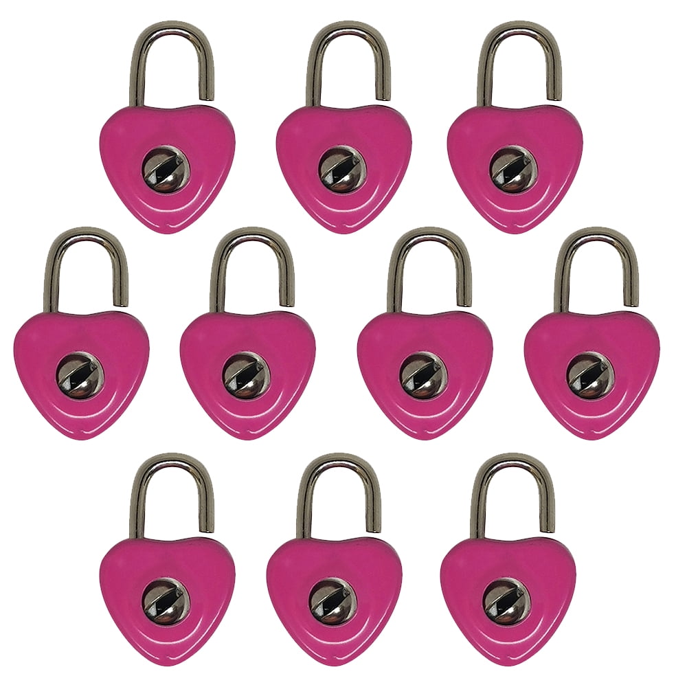 BE-TOOL 10Pcs Metal Love Shape Craft Locks with Keys, Mini Zinc Alloy ...