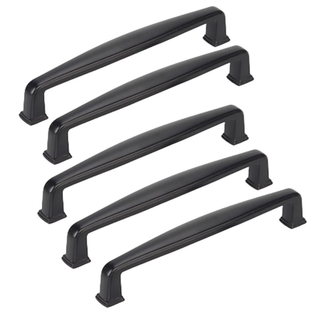 BE-TOOL 128mm/5.03" Matte Black Cabinet Pull Handle, 5 Pack Zinc Alloy ...