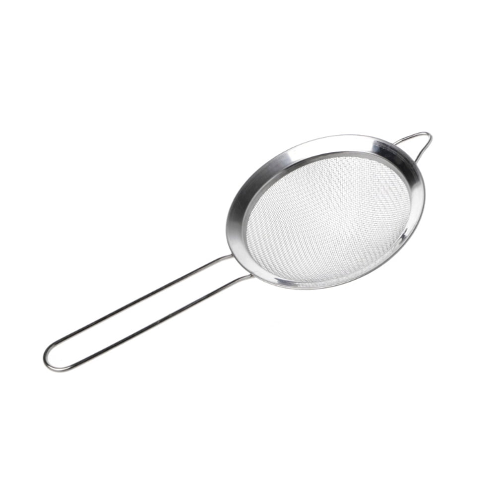 BE-TOOL 14cm Stainless Steel Strainer with Handle Wire Fine Mesh Sieve ...