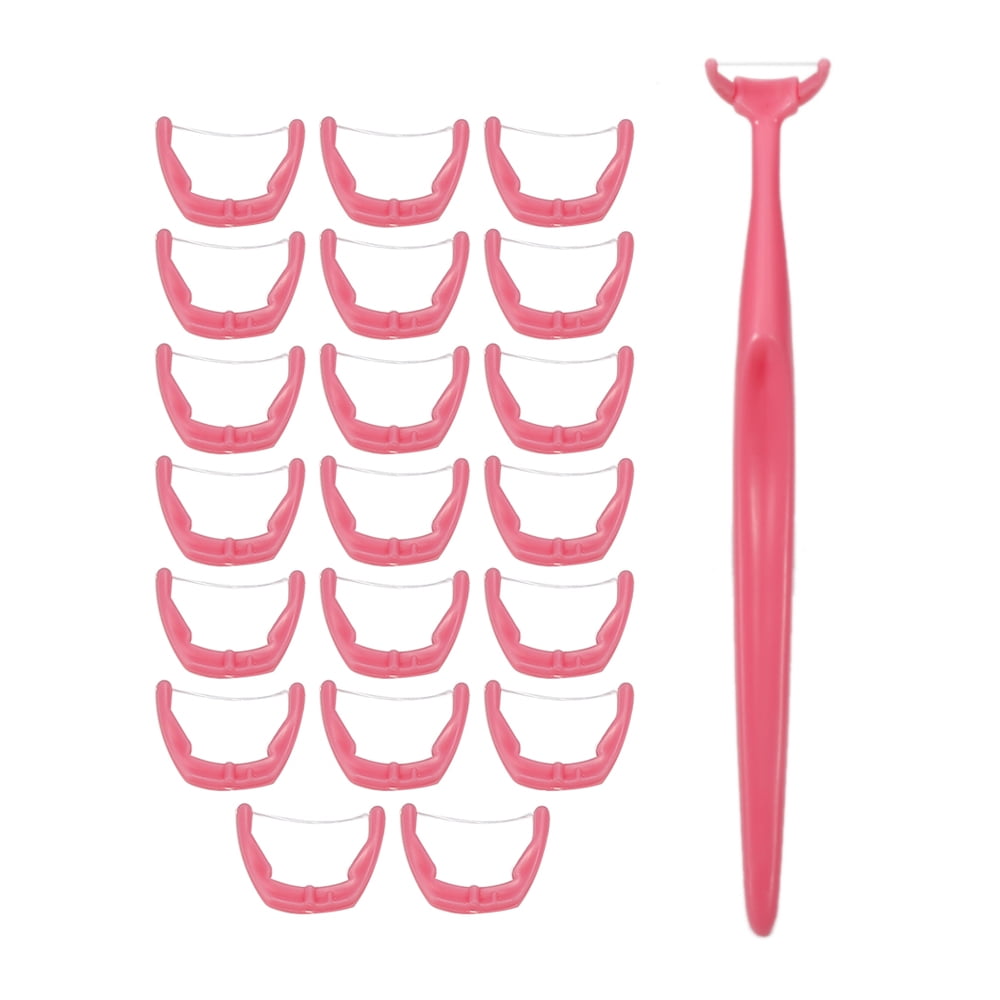 BE-TOOL 20/60 Pcs Dental Floss Heads with Floss Handle Cleaners Floss ...