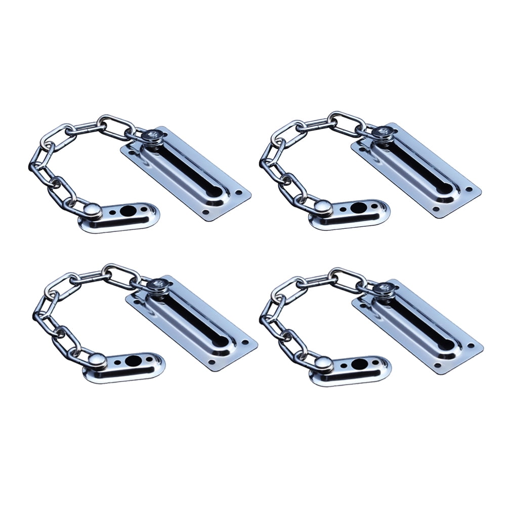 BE-TOOL 4 Pack Door Lock Security Chains Premium Stainless Steel Door ...