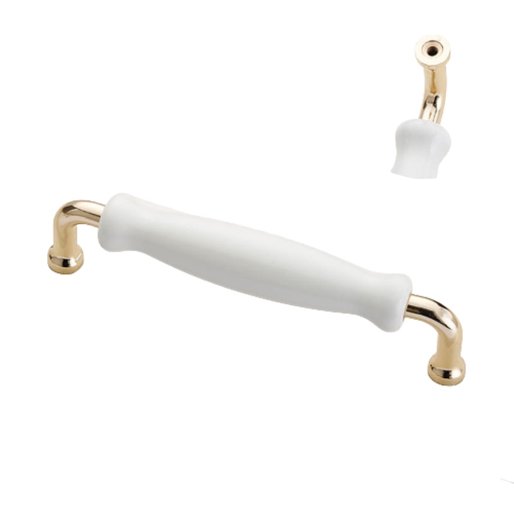 BE-TOOL 5 Pack White Zinc Alloy Cabinet Handle with Screws, Arched ...