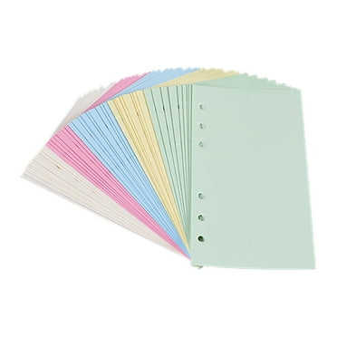 BE-TOOL 80Pcs Refill Sheets Papers 6 Hole Punched Loose-Leaf Papers A6 ...