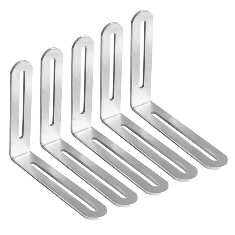 BE-TOOL 5PCS L-Shaped Right Angle Metal Bracket Plate Stainless Steels ...