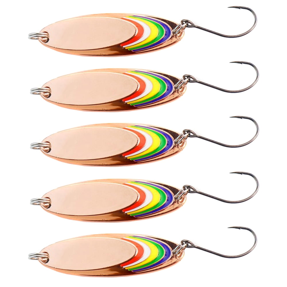 BE-TOOL 5PCS Mackerel Fishing Lures Metal Spoon-Shape Fishing Lures ...