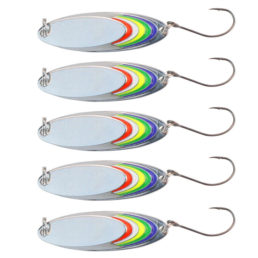 BE-TOOL 5PCS Mackerel Fishing Lures Metal Spoon-Shape Fishing Lures ...