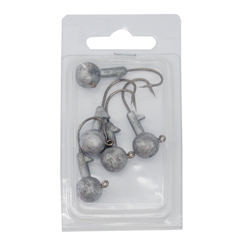 BE-TOOL 5PCS Nonlead Fishing Lure Hooks Fish Head Shape Fishing Lures ...