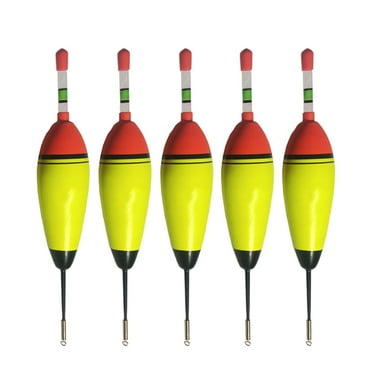 10pcs Wood Slip Bobbers Fishing Floats and Bobbers Spring Oval Stick ...