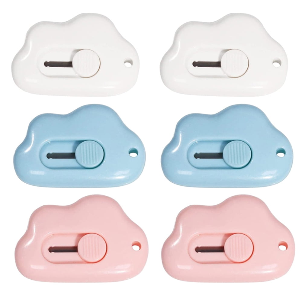 BE-TOOL 6Pcs Mini Box Cutter Pocket Portable Opener Retractable Utility ...