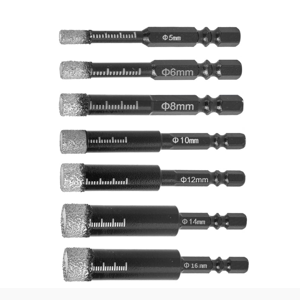 BE-TOOL 7PCS Diamond Tile Driller Set, Tile Drill Tool for Hand Drills ...
