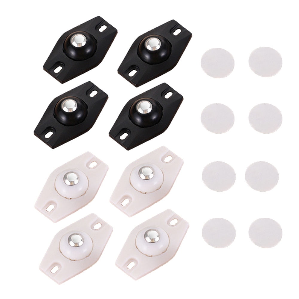 BE-TOOL 8PCS Self-Adhesive Wheels ABS Mini Swivel Casters Wheels 360 ...