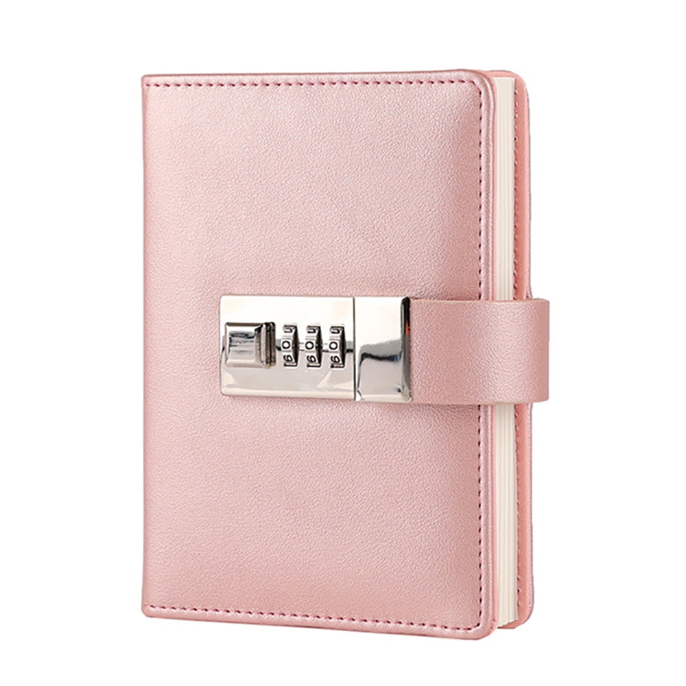 BE-TOOL A7 PU Leather Pocket Notebook with Retro Metal Password Lock 96 ...
